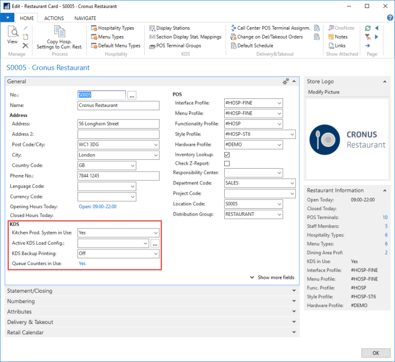 The Setup for the KDS Process Examples