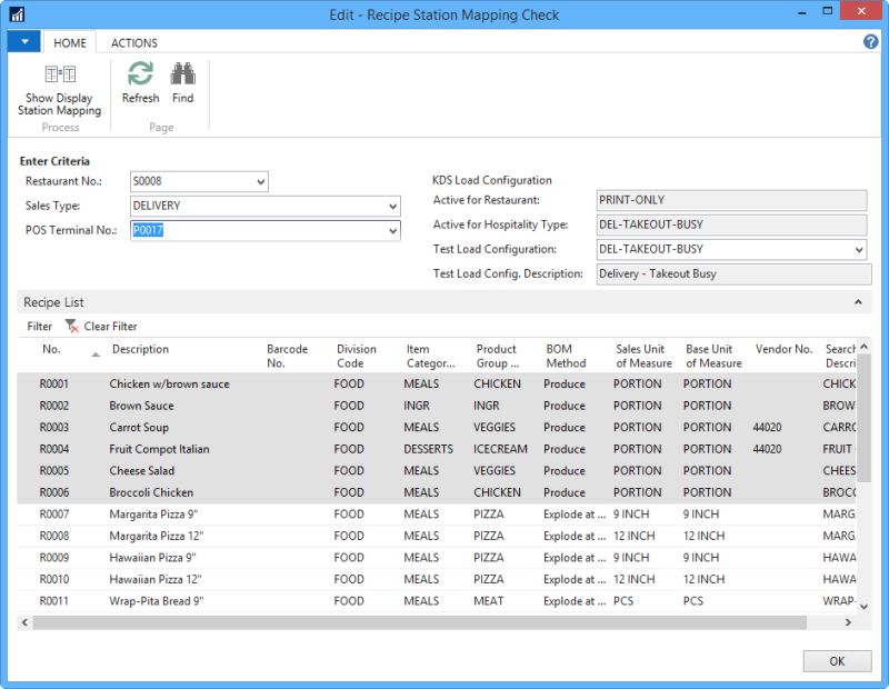 Checking Recipe and Item Station Mapping
